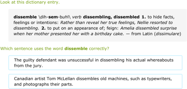 IXL - Use dictionary entries to determine correct usage (Year 11 ...