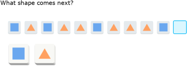 IXL - Find the next shape in a growing pattern (Foundation maths practice)