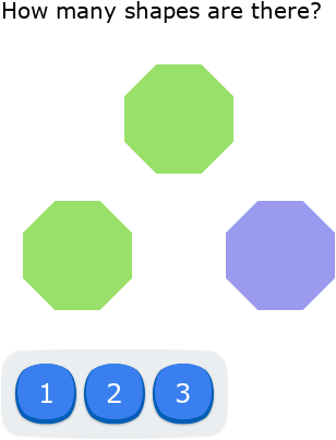 IXL - Count shapes - up to 3 (Preschool maths practice)