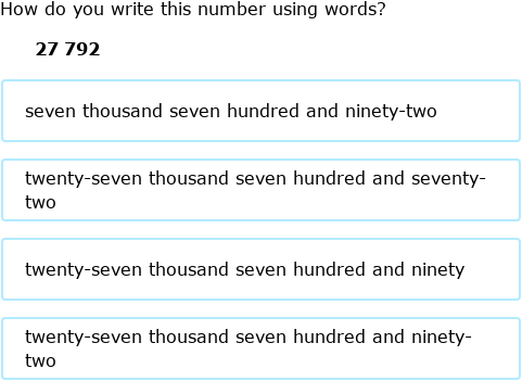 IXL - Writing numbers up to ten thousands: convert digits to words ...
