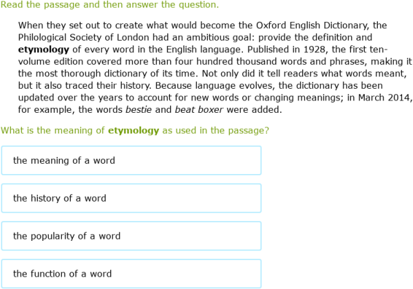 IXL - Use context to identify the meaning of a word (Year 6 English ...