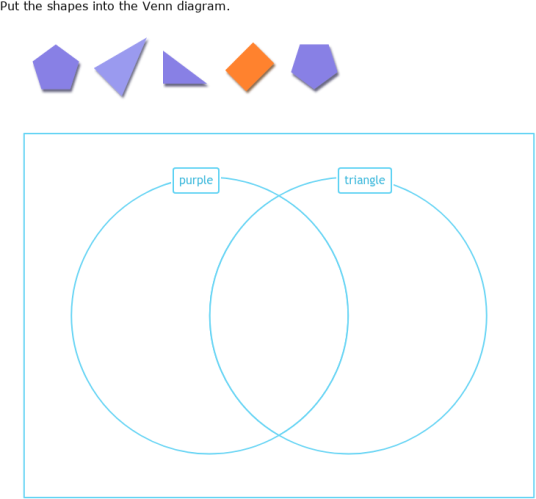 IXL - Sort shapes into a Venn diagram (Year 3 maths practice)