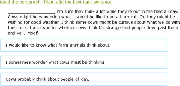 IXL - Choose topic sentences for narrative paragraphs (Year 3 English ...