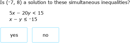 IXL - Is (x, y) a solution to the simultaneous inequalities? (Year 10 ...