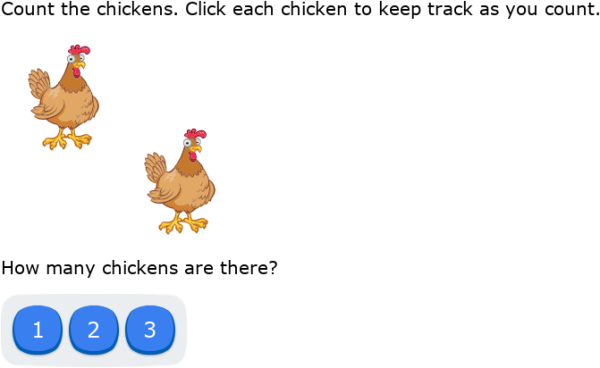 IXL - Learn to count - up to 3 (Preschool maths practice)