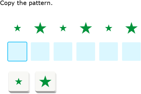 IXL - Size patterns (Preschool maths practice)
