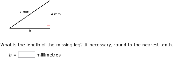 IXL - Pythagoras' theorem: find the missing leg length (Year 9 maths ...