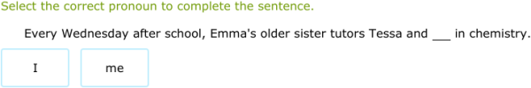 IXL - Compound subjects and objects with 'I' and 'me' (Year 7 English ...