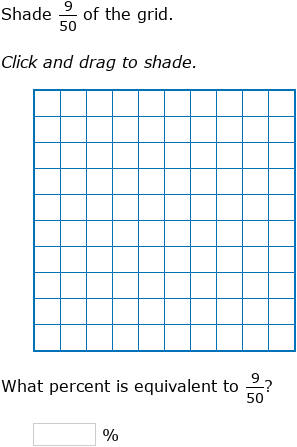 IXL - Convert fractions to percents using grid models (Year 5 maths ...