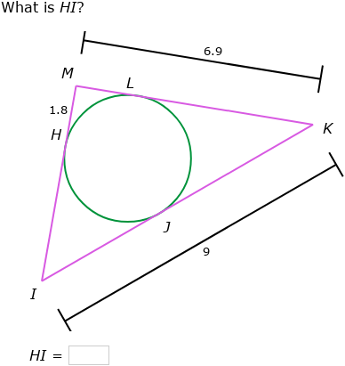 IXL - Perimeter of polygons with an inscribed circle (Year 10 maths practice)
