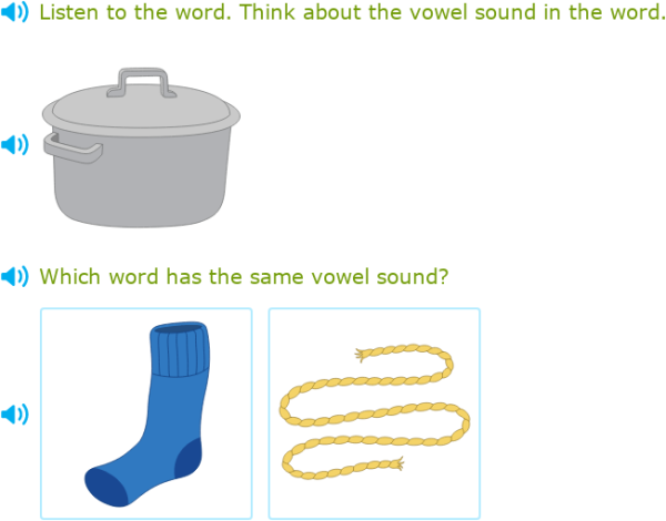IXL - Find the word with the same vowel sound (Foundation English practice)