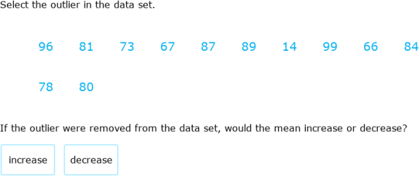 IXL - Identify an outlier and describe the effect of removing it (Year ...