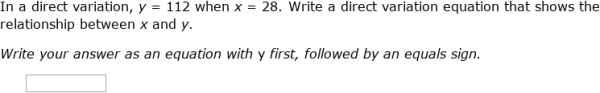 IXL - Write direct variation equations (Year 11 maths practice)
