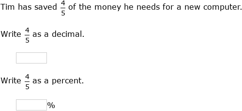 IXL - Convert between percents, fractions and decimals: word problems ...