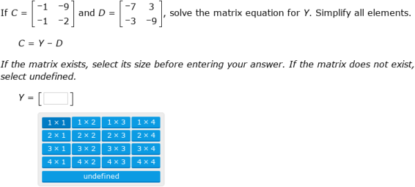 IXL - Solve matrix equations (Year 12 maths practice)