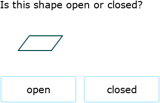 IXL - Open and closed shapes (Year 1 maths practice)