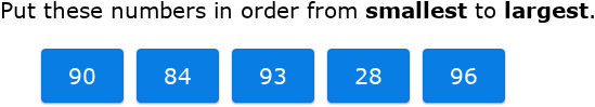 IXL - Put numbers up to 100 in order (Year 1 maths practice)