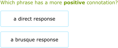 IXL - Positive and negative connotation (Year 8 English practice)