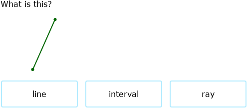 IXL - Lines, intervals and rays (Year 3 maths practice)