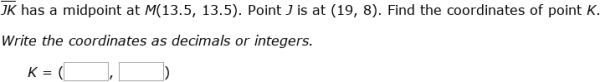 IXL - Midpoint formula: find an endpoint (Year 9 maths practice)