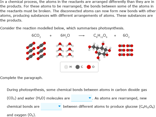 IXL - The chemistry of photosynthesis (Year 9 science practice)