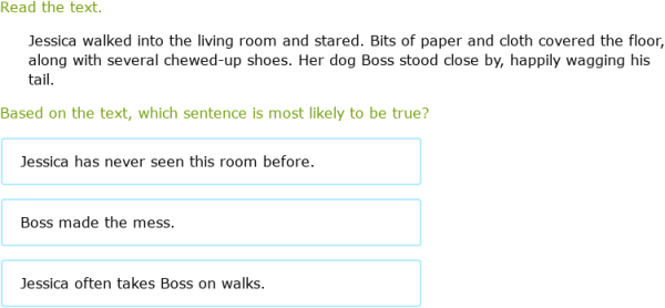 IXL - Draw inferences from a text (Year 3 English practice)