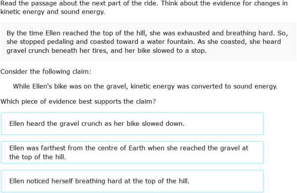 IXL - Explore energy transformations: bike ride (Year 7 science practice)