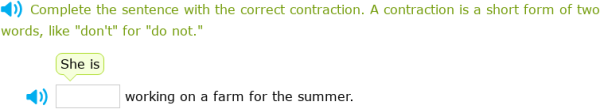 IXL - Use pronoun-verb contractions (Year 2 English practice)
