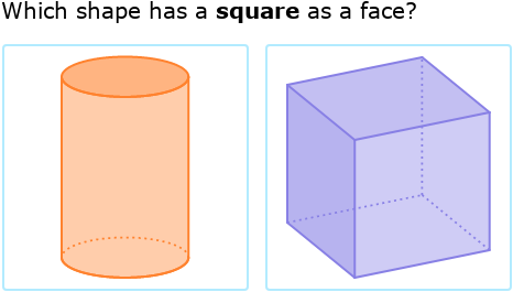 IXL - Identify faces of three-dimensional shapes (Year 1 maths practice)
