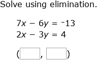 IXL - Solve simultaneous equations using elimination (Year 10 maths ...