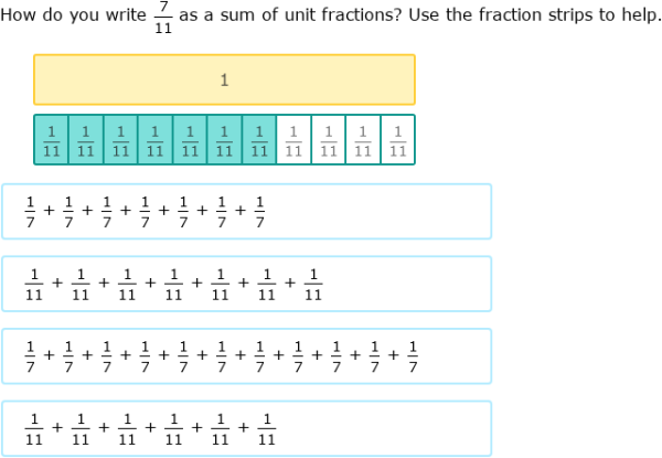 IXL - Decompose fractions into unit fractions using models (Year 5 ...