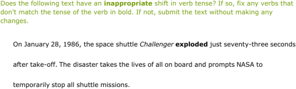 IXL - Identify and correct inappropriate shifts in verb tense (Year 9 ...