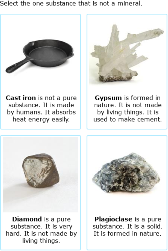 IXL - Identify minerals using properties (Year 4 science practice)
