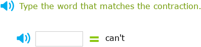 IXL - Form contractions with 'not' (Year 2 English practice)