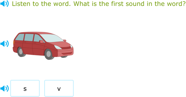 IXL - Identify the first sound in a word (Preschool English practice)