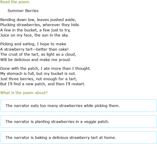 IXL - Read poetry (Year 3 English practice)