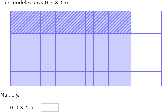 IXL - Multiply decimals using grids (Year 7 maths practice)