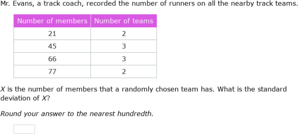 IXL - Standard deviation of random variables (Year 12 maths practice)