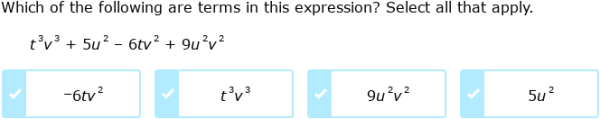 IXL - Identify terms and coefficients (Year 7 maths practice)