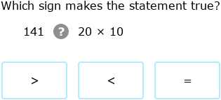 IXL - Inequalities with multiplication (Year 5 maths practice)