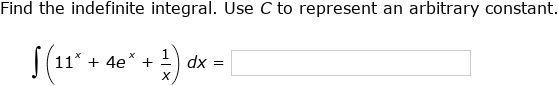 IXL - Find indefinite integrals involving exponential and logarithmic ...