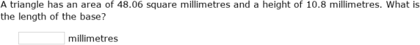 IXL - Area of triangles (Year 7 maths practice)