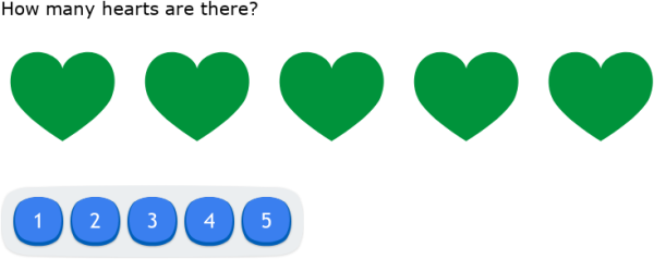 IXL - Count shapes in rows - up to 5 (Foundation maths practice)