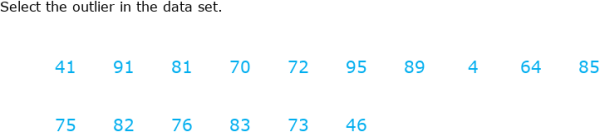 IXL - Identify an outlier (Year 12 maths practice)