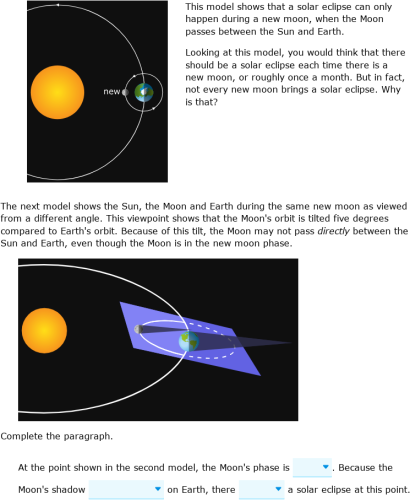 IXL - Solar eclipses (Year 8 science practice)