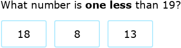 IXL - One less - up to 20 (Foundation maths practice)