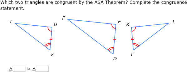 IXL - ASA and AAS Theorems (Year 10 maths practice)