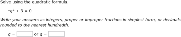 IXL - Solve a quadratic equation using the quadratic formula (Year 10 ...