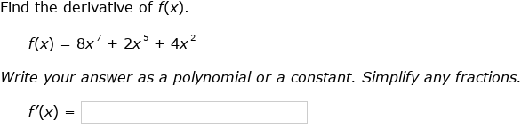 IXL - Find derivatives of polynomials (Year 11 maths practice)