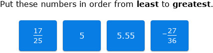 IXL - Put rational numbers in order (Year 8 maths practice)